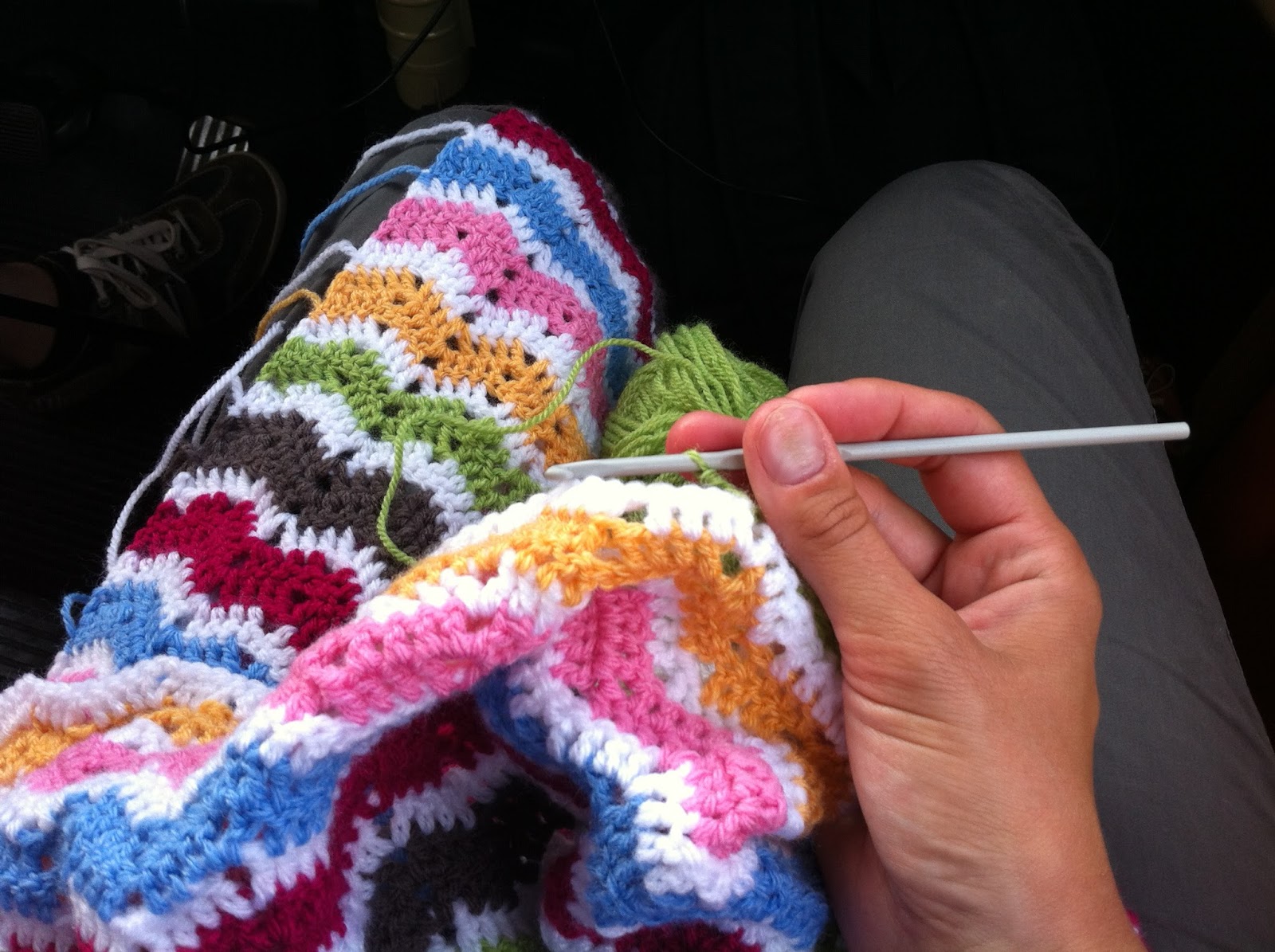 blaag! Handgemaakt en meer...: Haken: Ajour ribble deken