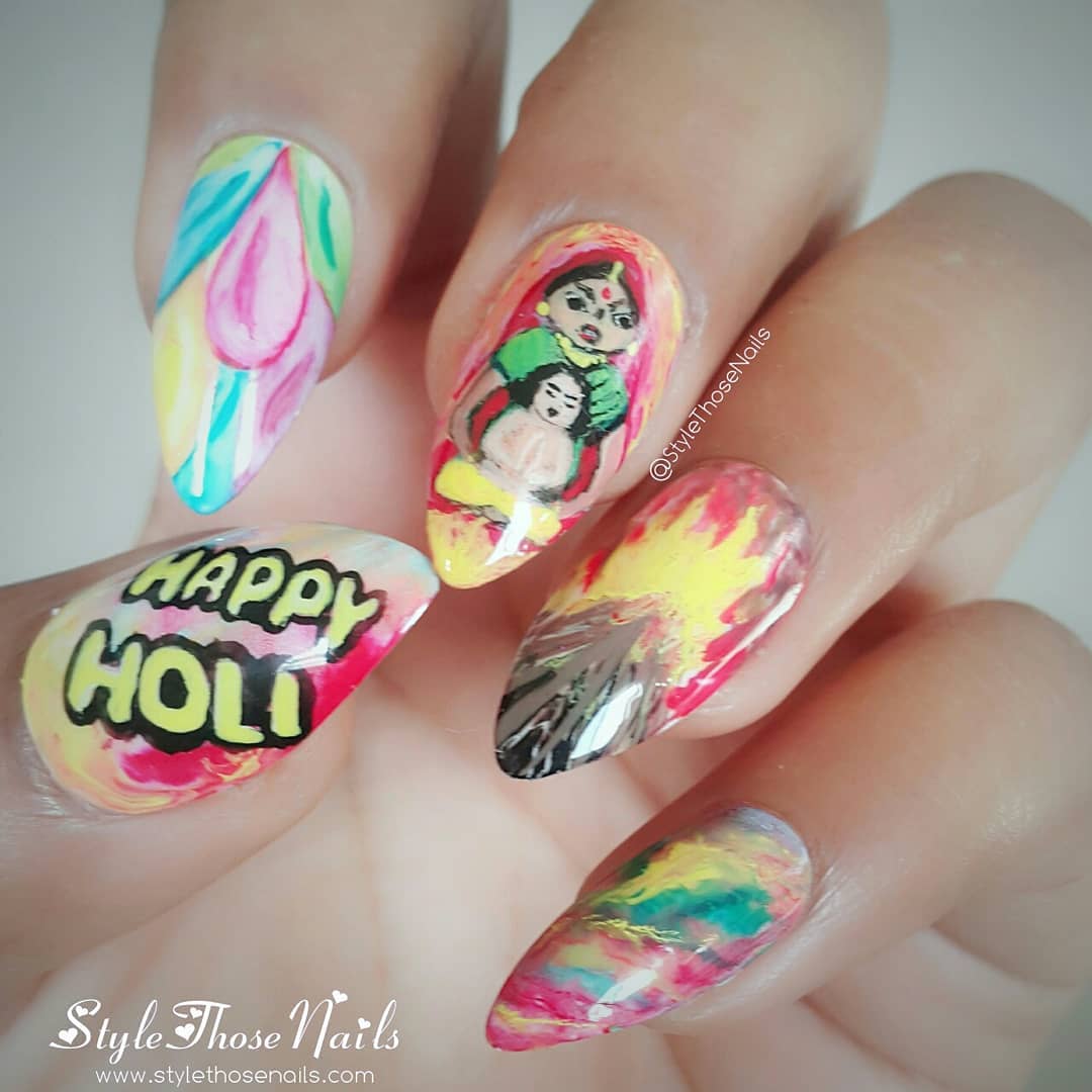 Style Those Nails: Holi 2019 _ Festival Nails/Holi NailArt
