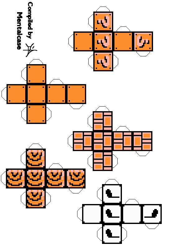 Papercraft : Diorama Mario template