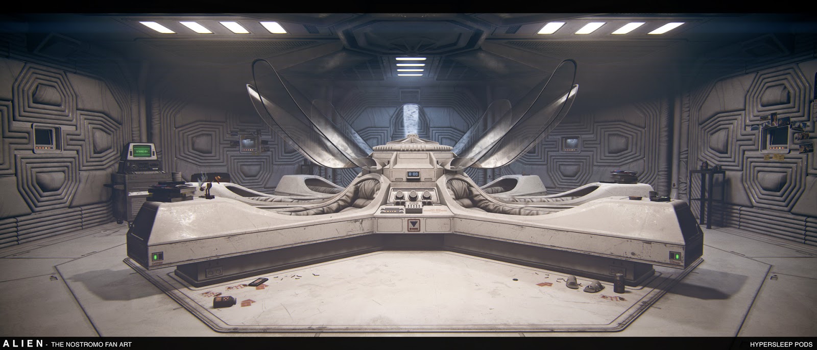 The Dork Review: Rob's Room: Alien's Nostromo Spaceship Interior by Ian ...