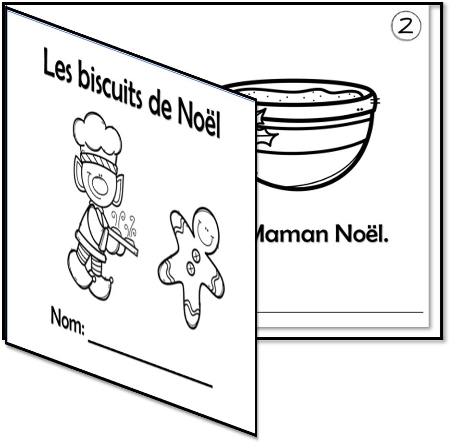 la classe de caro.: Lis, trace, écris et colorie! Noël - 2 mini-livres