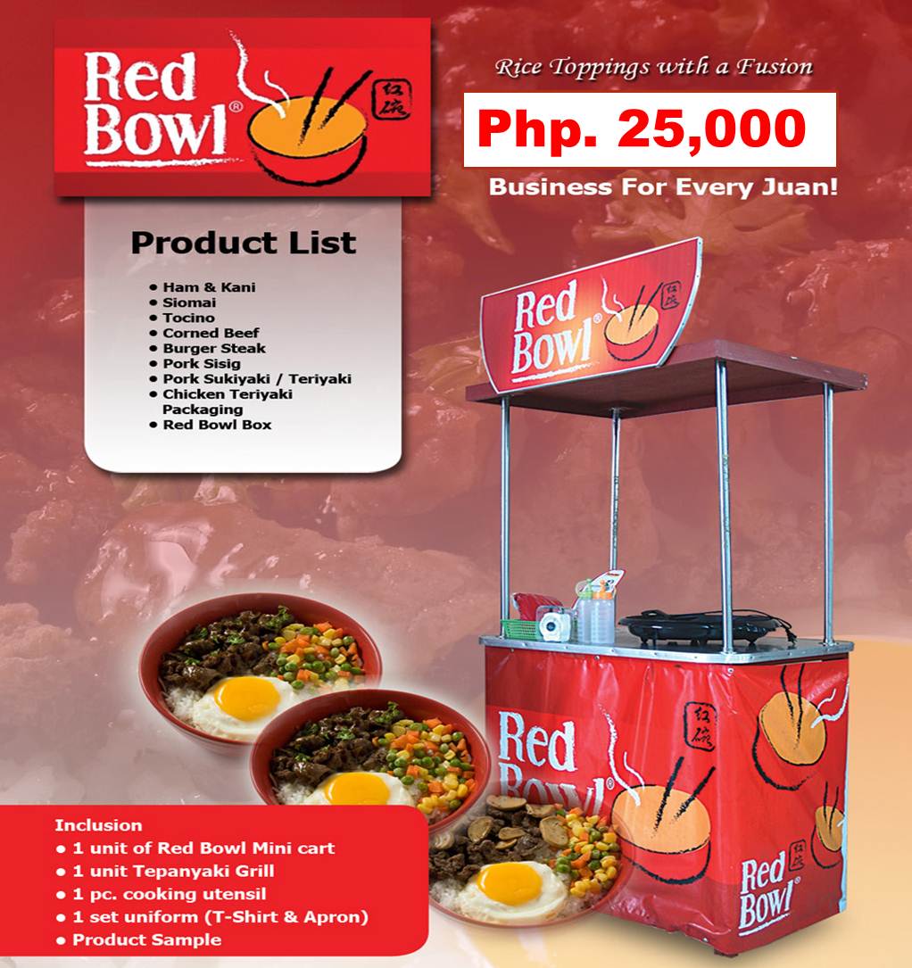 Negosyo Ba Hanap mo?: Affordable "Red Bowl Rice Toppings" Food Cart ...