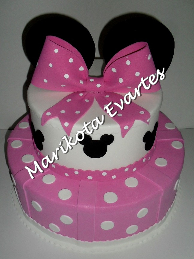 Marikota E.V.Artes: Bolo fake Minnie Rosa