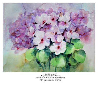 Aquarellzauber...!: Veilchen II