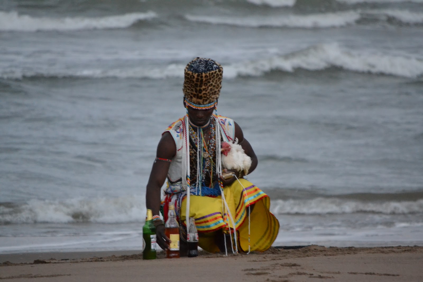 Offshore Africa Port St. Johns: Sangoma appeasing the ocean spirits...