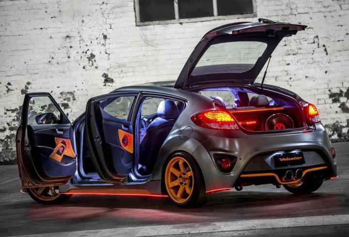 Modified Cars: Modified Hyundai Veloster With Orange Rims