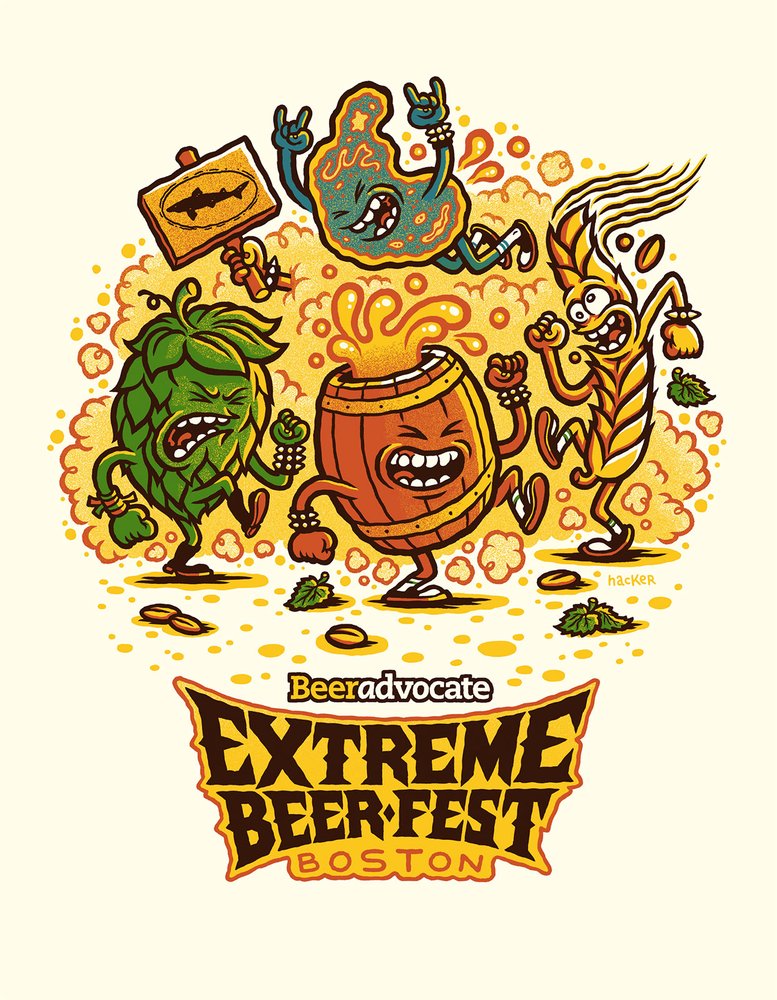 INSIDE THE ROCK POSTER FRAME BLOG: Michael Hacker Extreme Beer Fest Poster