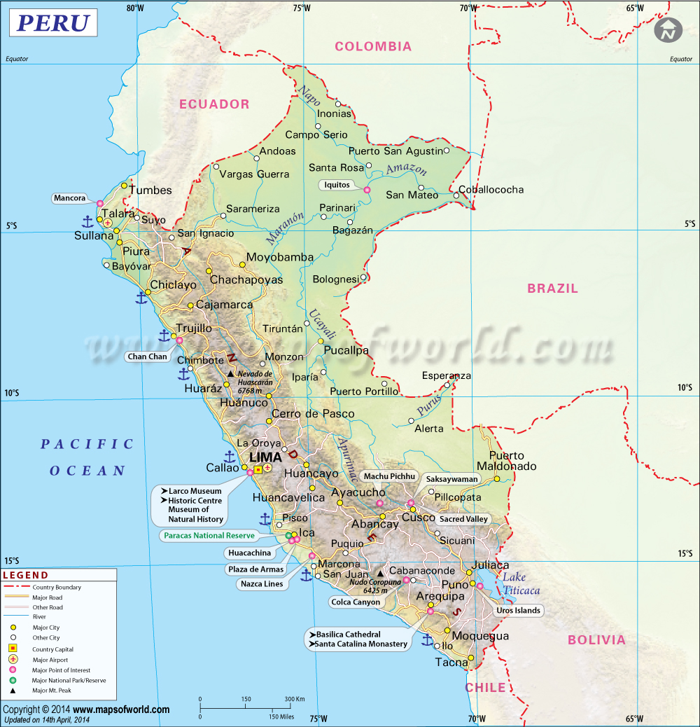 Mapas Geográficos do Peru