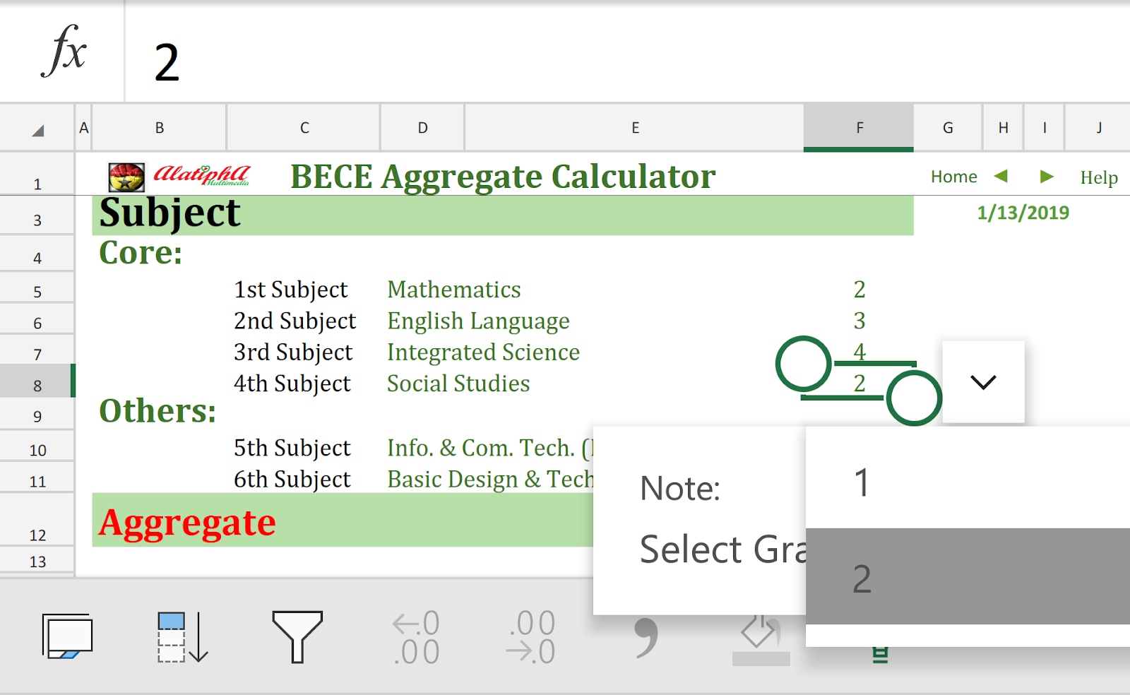 SBA Gradebook for JHS