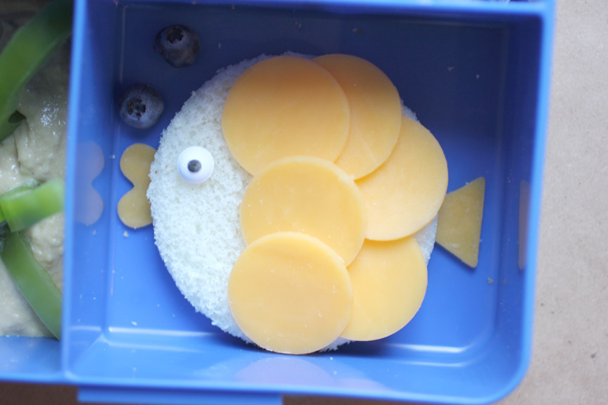 Fishy Bento Lunch with Chalkboard Note Area - Repeat Crafter Me
