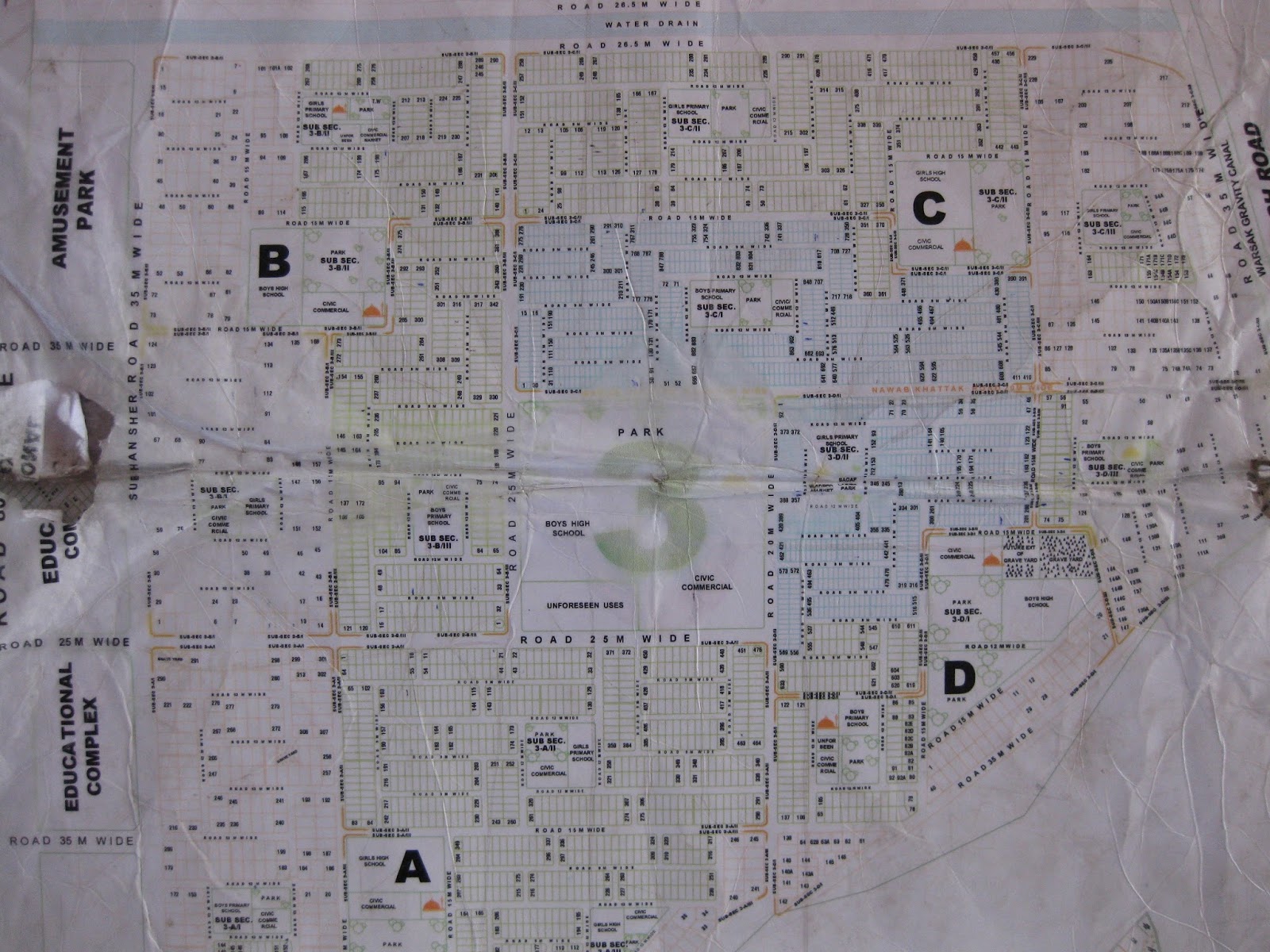 Regi Model Town Peshawar: Maps of All zones