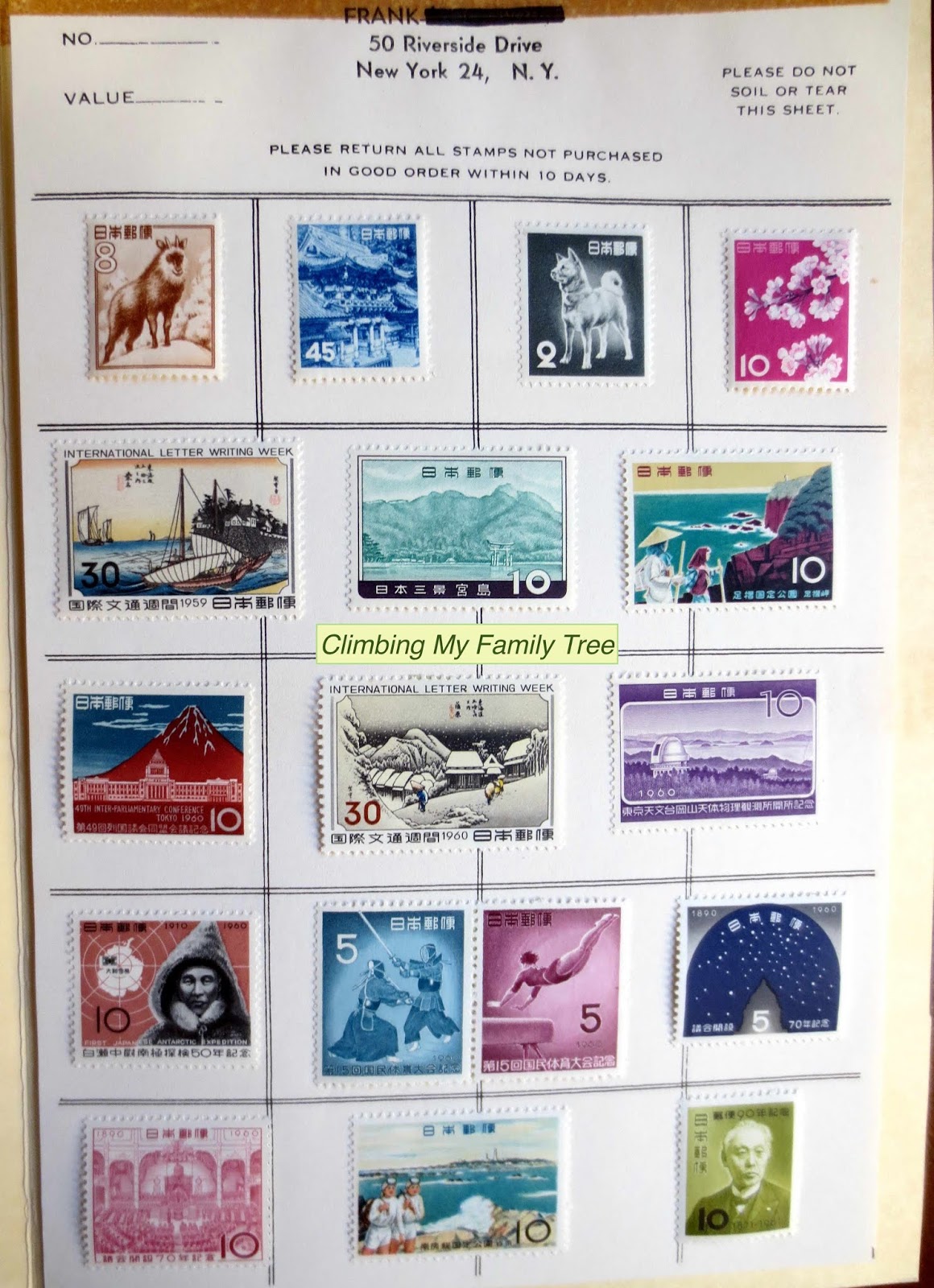 Climbing My Family Tree: New Home for A Childhood Stamp Collection