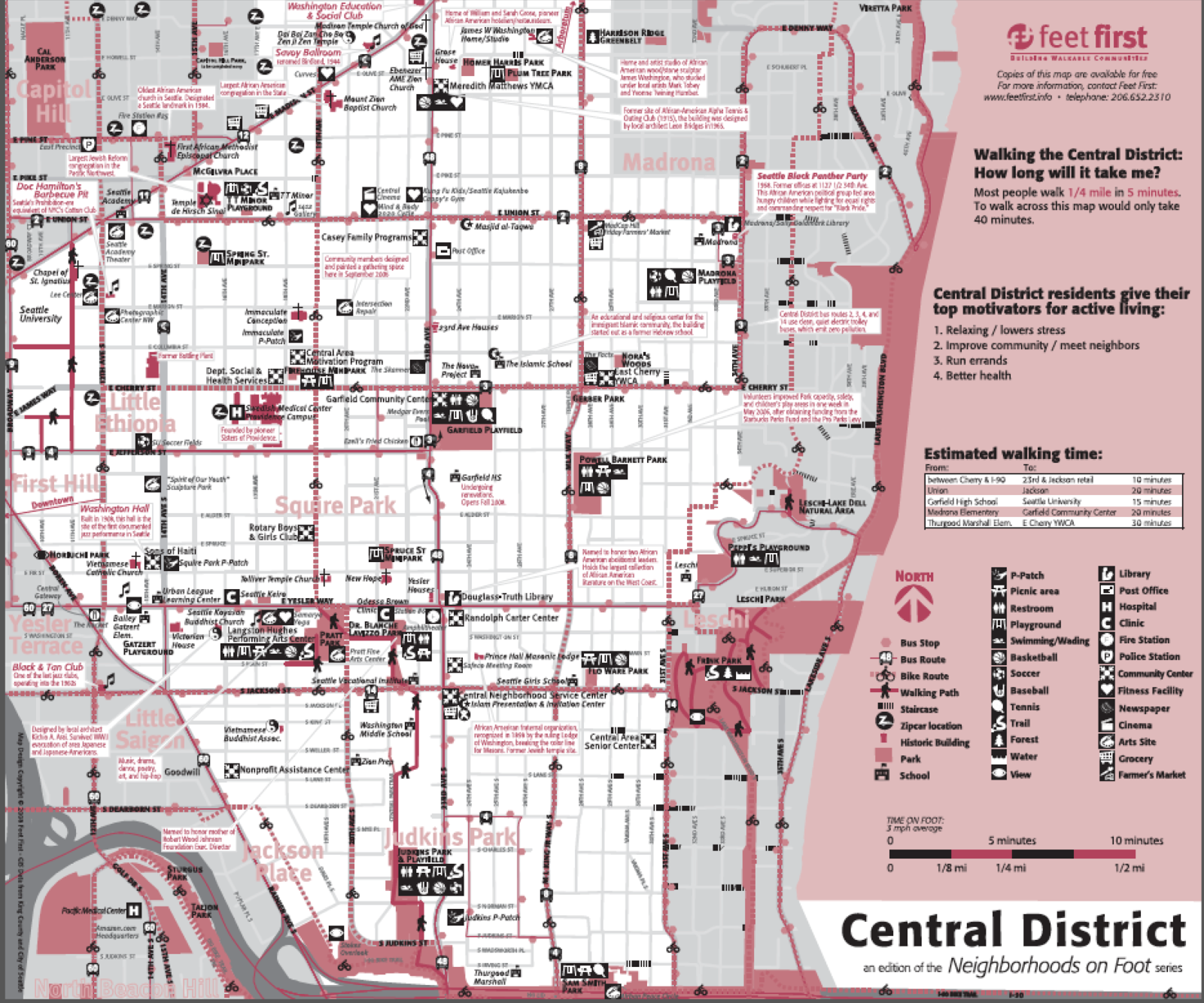 Walking Map of the Central District from FeetFirst.org ~ People of the ...