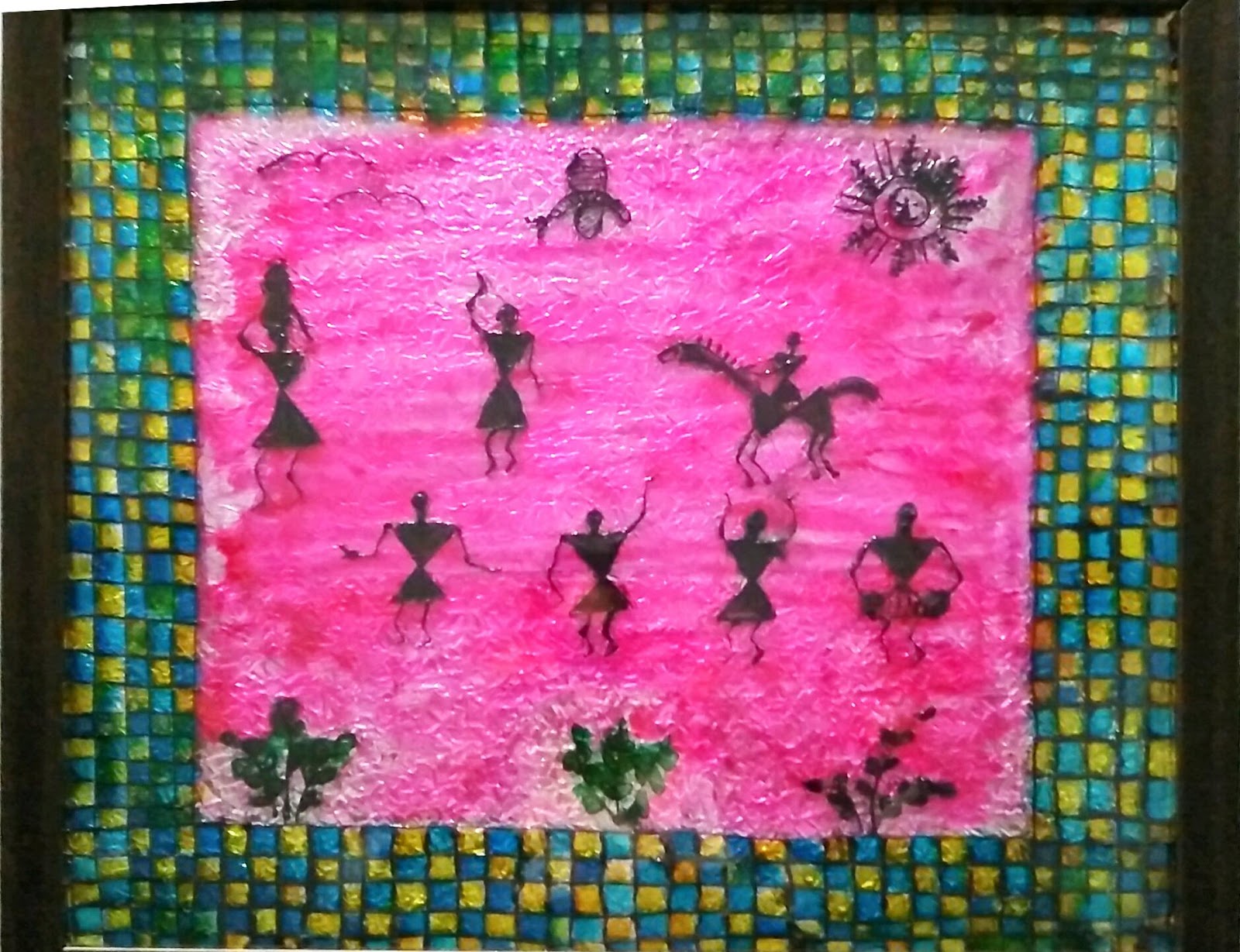 VARLI PAINTING OF A VILLAGE