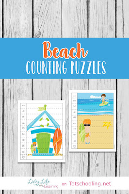 Beach Surf Time Puzzles | Totschooling - Toddler, Preschool ...