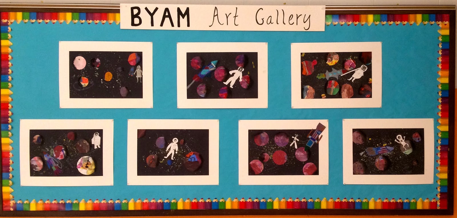 Ms. Curry's Art Room : Grade 2 Space Collage