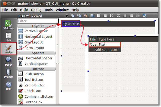 TRong Programing World: [Qt] - Create menu bar with QT
