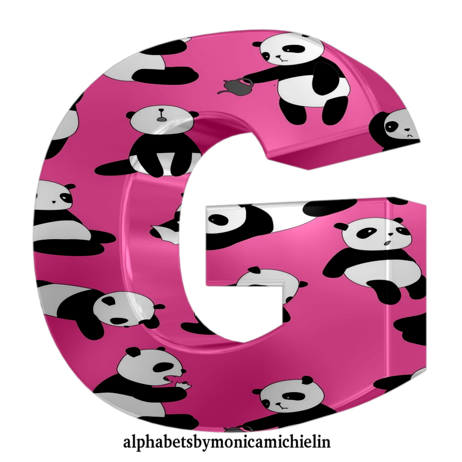 Monica Michielin Alphabets: ALFABETO PINK E PANDA, PINK ALPHABET AND ...