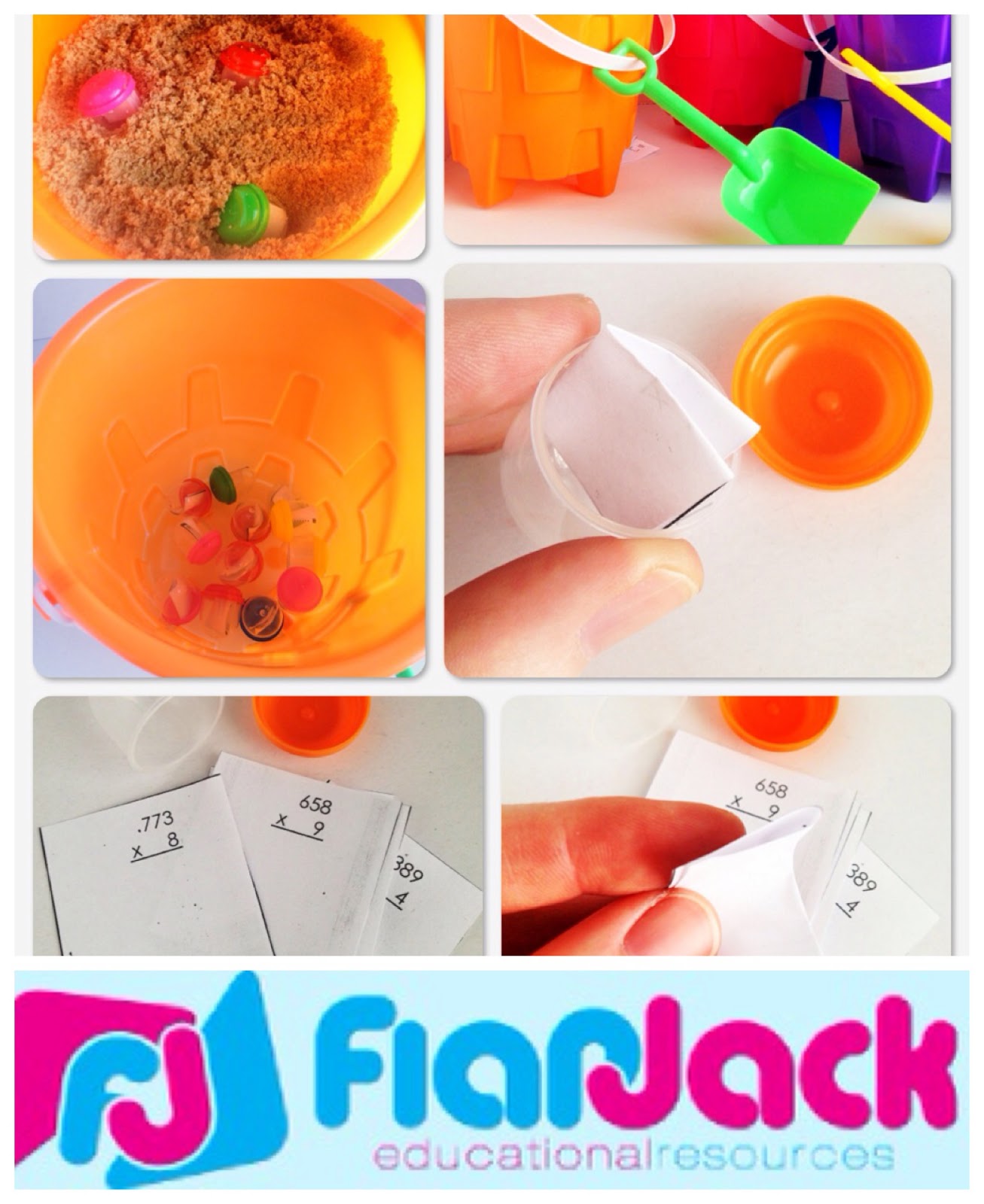 Sand Bucket Math Center Fun - FlapJack