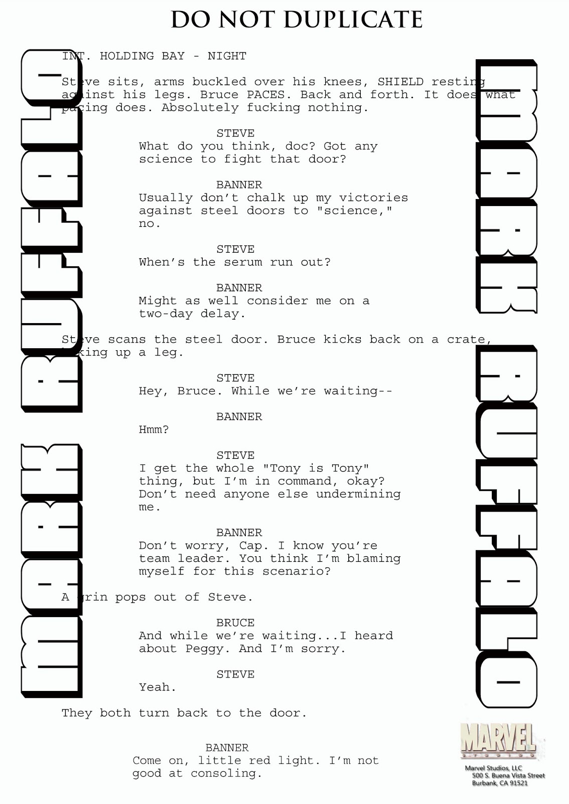 EXCLUSIVE: Leaked Script Page From 'The Avengers: Age of Ultron'!