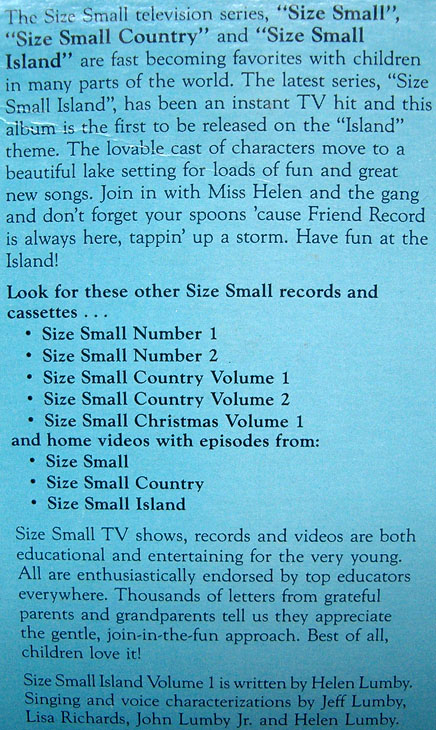Another Crazy Vinyl Blog!: Size Small Island