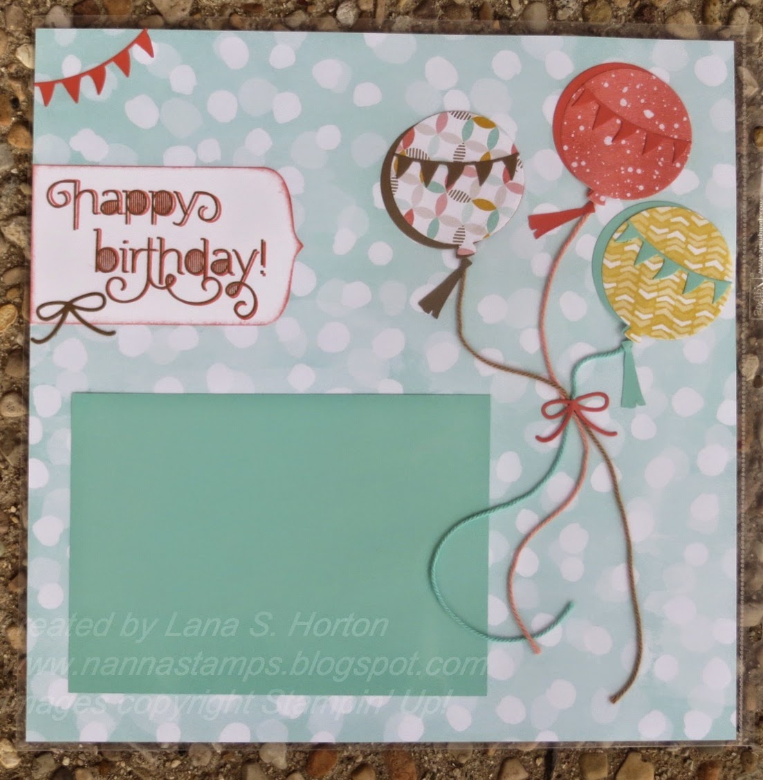 Stamping with Nanna: A Birthday Layout in Honor of a Sweet Little Girl
