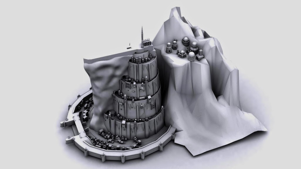 Suhail Portfolio: Minas Tirith Model from Lord Of The Rings