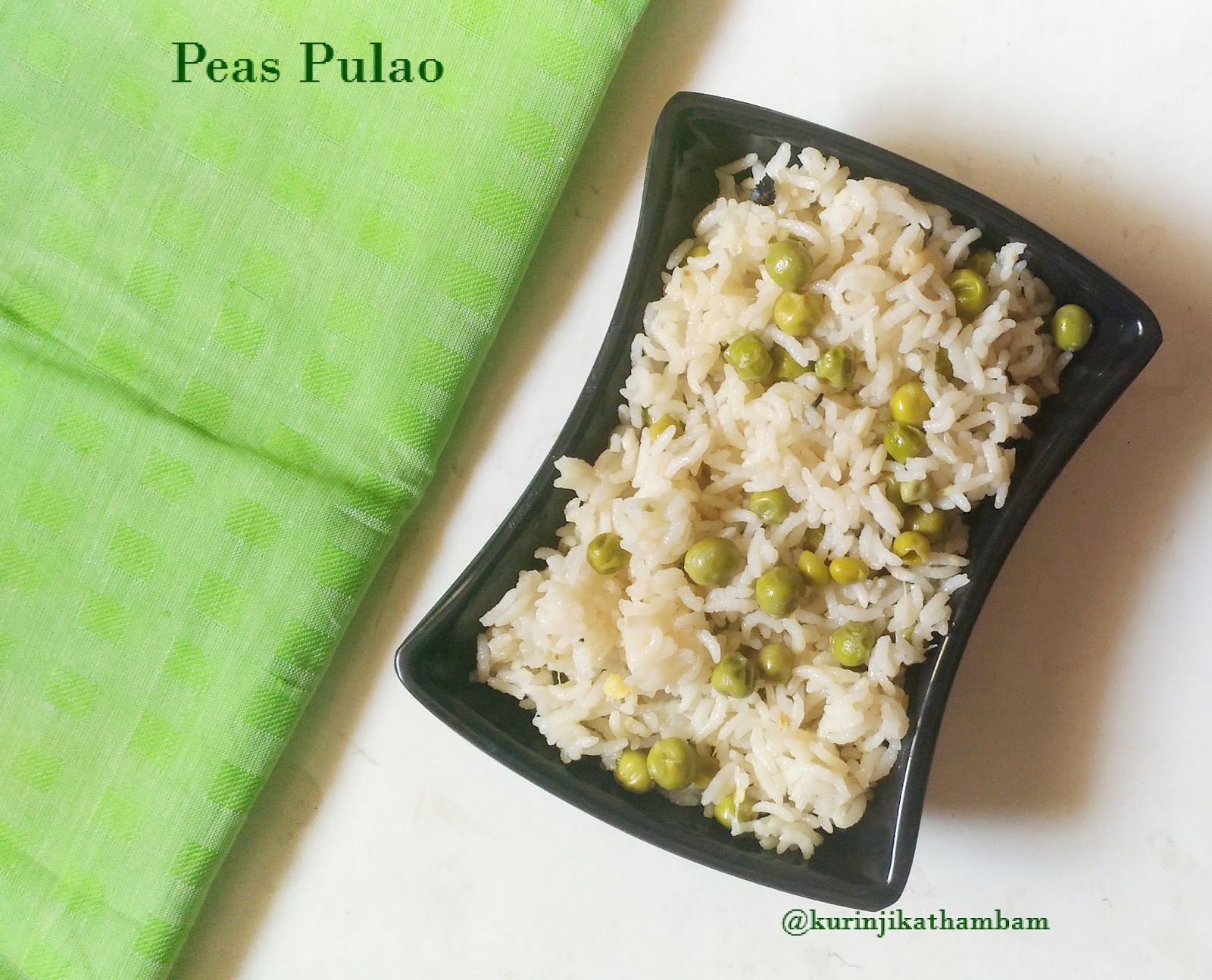 Peas Pulao / Matar Pulao / Pattai Pulav | Lunchbox Recipes ~ Kurinji ...