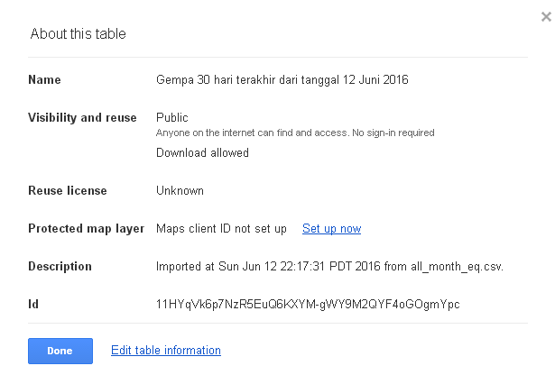 Google Maps API: Menampilkan Layer Google Table Fusion