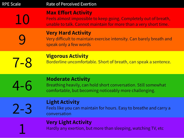 A - Z Blogging Challenge - Borg's X-ertion Scale