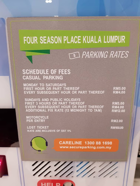 Kuala Lumpur Parking: Robinsons KLCC Parking Rate