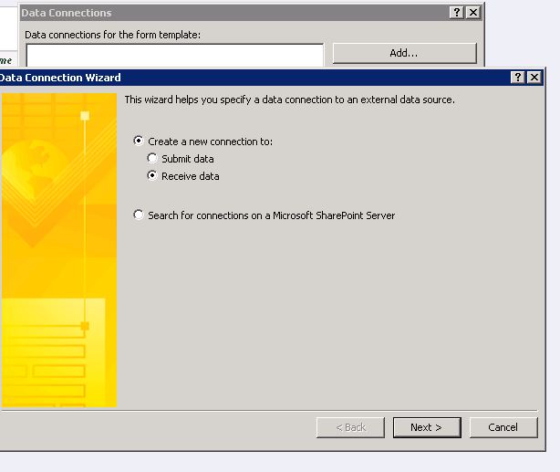 sharepoint: Display SQL table in InfoPath form - Part One
