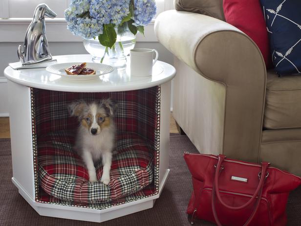 The Domestic Curator: MONDAY MAKE-OVERS: Combination Pet Bed and End Table