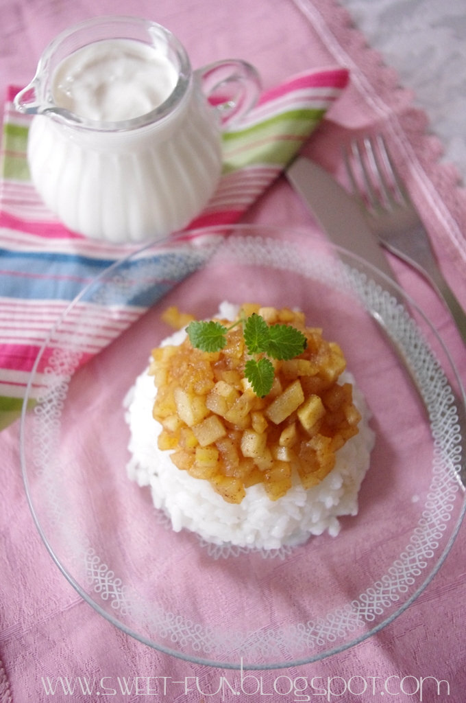 Babciny ryż z jabłkiem