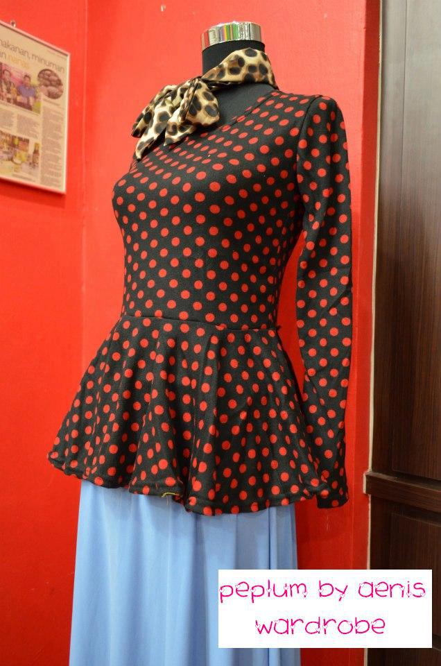 Aeni's Wardrobe: Saloma Peplum Polkadot Style