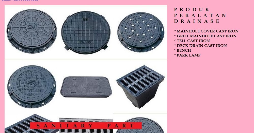 PRODUSEN PERLENGKAPAN DRAINASE: MODEL dan JENIS MANHOLE