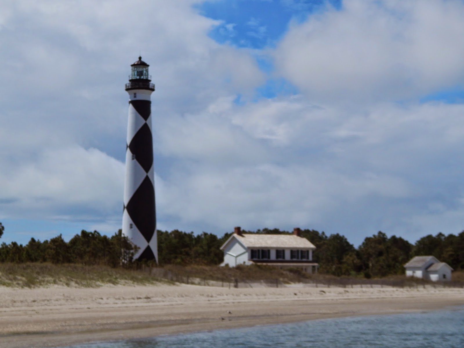 Cape Lookout National Seashore: Cape Lookout Lighthouse - Sand and Snow