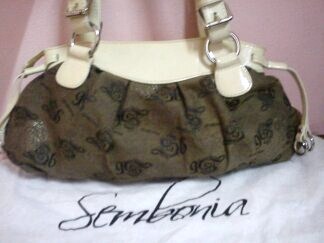 xiaolu's corner: *Pre-owned* Sembonia Shoulder Bag- Beige/Brown