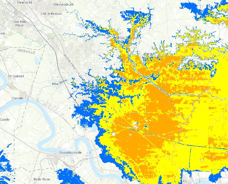Places and Spaces: Louisiana storm surge maps