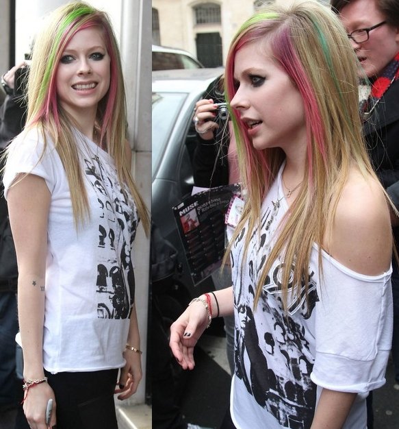 Avril Lavigne Rainbow Hair | Hairstyle Preview