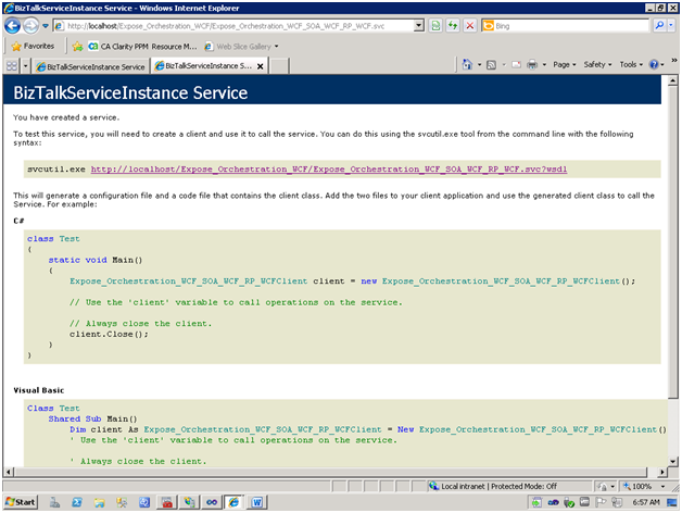 BizTalk Village: Exposing orchestration as WCF service biztalk example