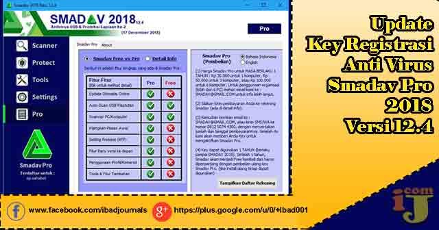 Update Key Registrasi Anti Virus Smadav Pro 2018 Versi 12.4 | IJ.COM