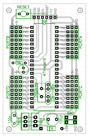 Desain Minimum Sistem Atmega 16 For Servo Controllers Robotic Tutorials