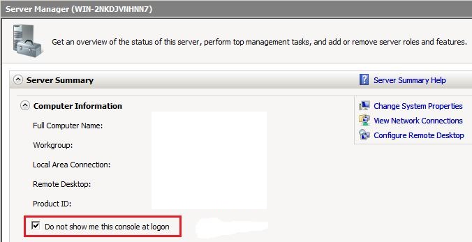 Stopping Server Manager From At Windows 2008 2012 Startup Hindi English Technical Blog