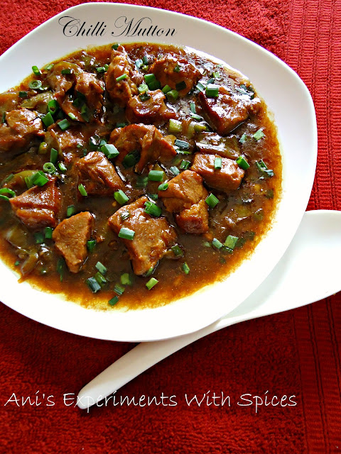 Ani's Experiments With Spices: Chilli Mutton