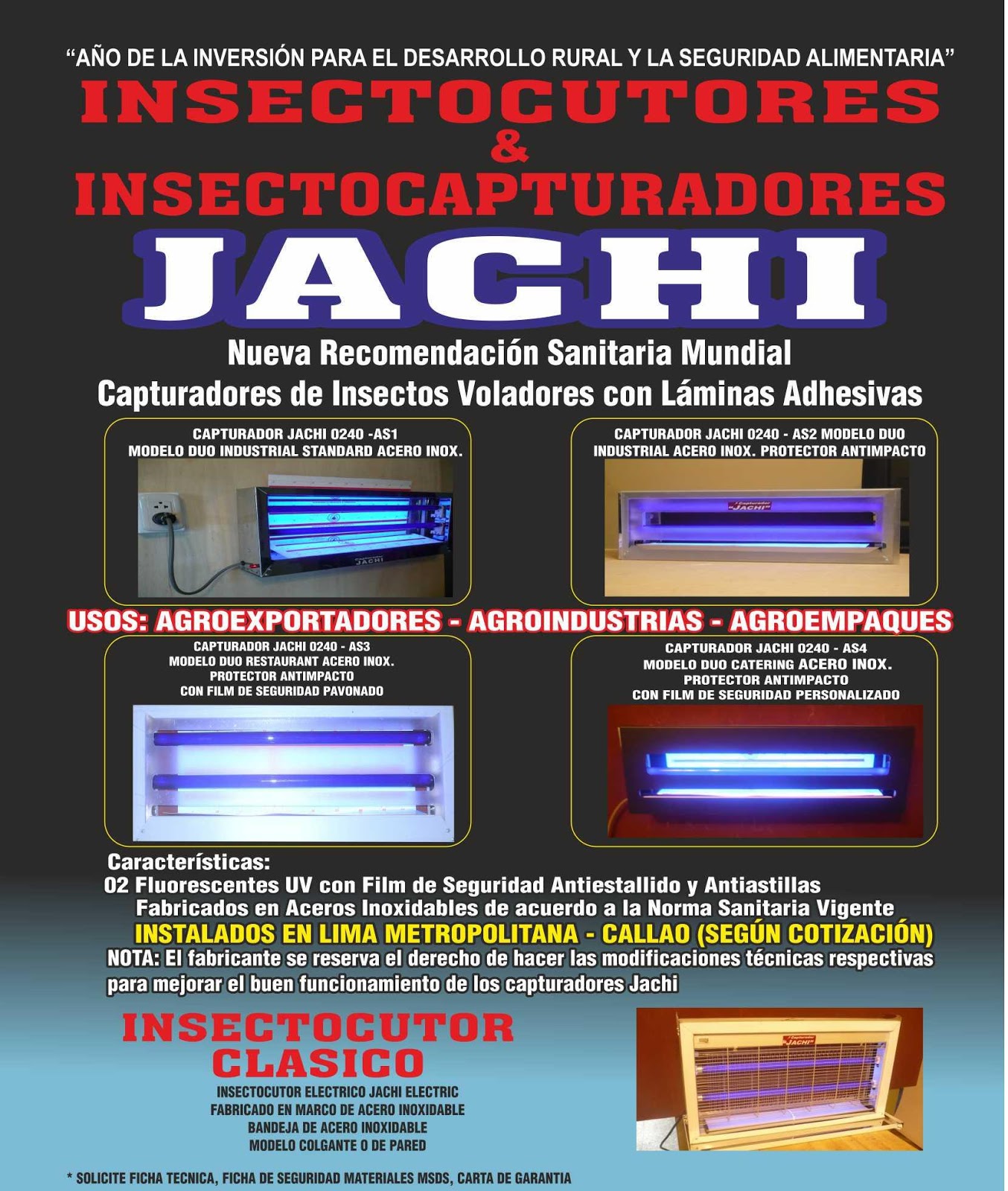 Insectocutor-Haccp: INSECTOCUTORES & INSECTOCAPTURADORES JACHI