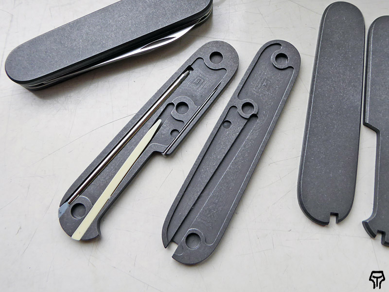 Andrzej Woronowski Custom Knives: Victorinox Swiss Army Knife scales 10