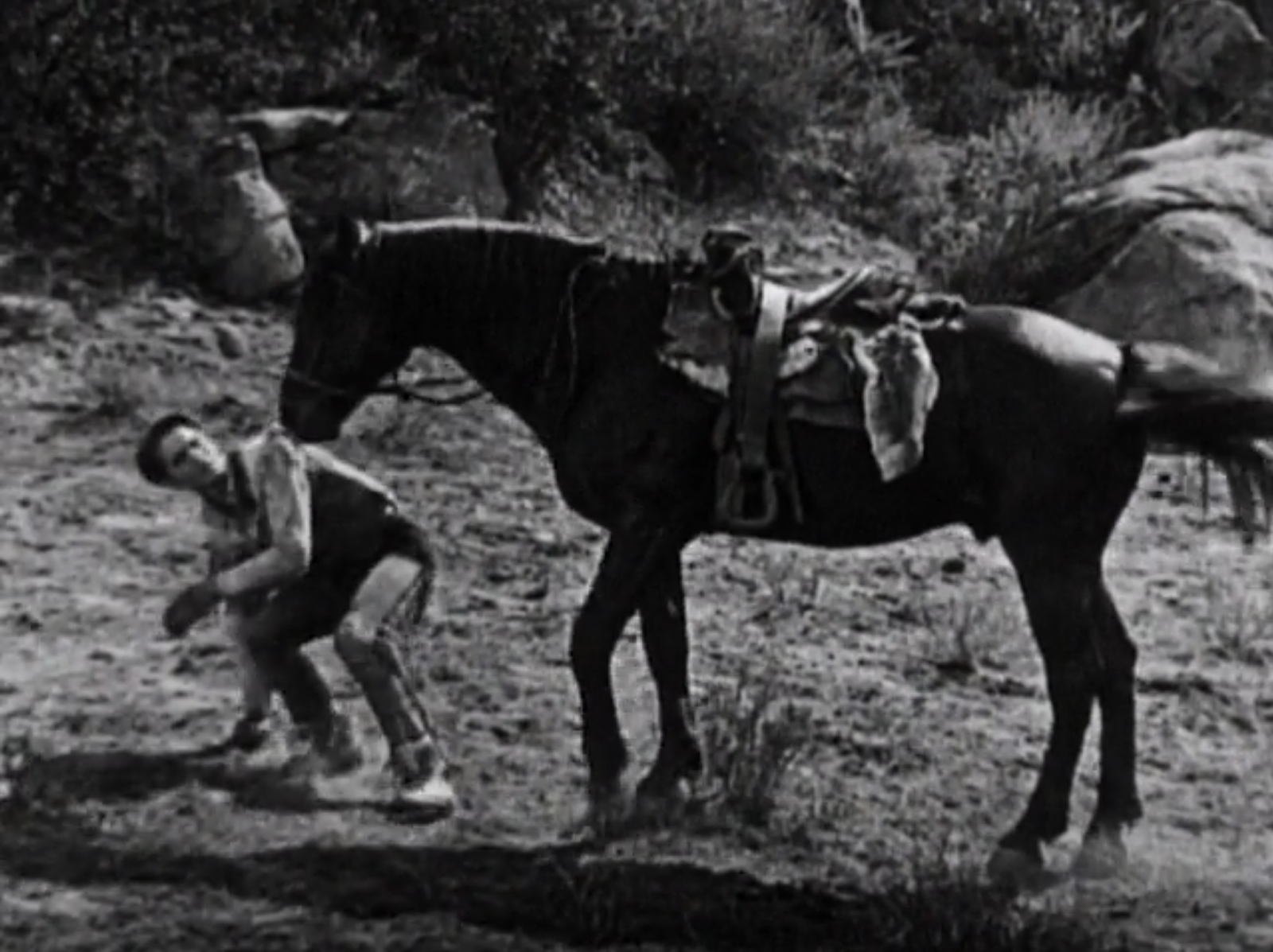 Iverson Movie Ranch: "The Devil Horse" (1926), starring Yakima Canutt, Rex the Wonder Horse ...