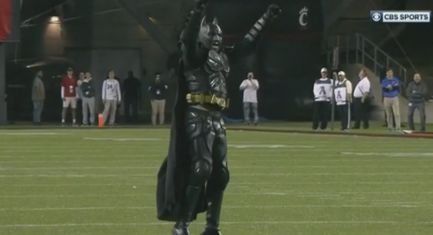 Holy Bat-Kick Batman! Watch Batman Kick a Successful Field Goal