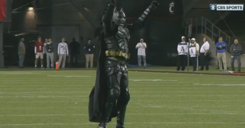 Holy Bat-Kick Batman! Watch Batman Kick a Successful Field Goal